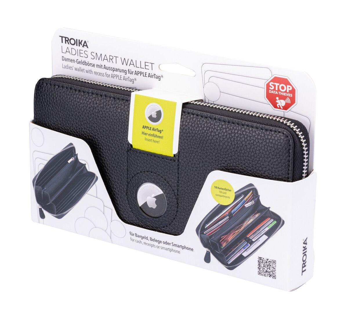 Troika Vegan Leather RFID Wallet with AirTag Holder | brandnode.com ...