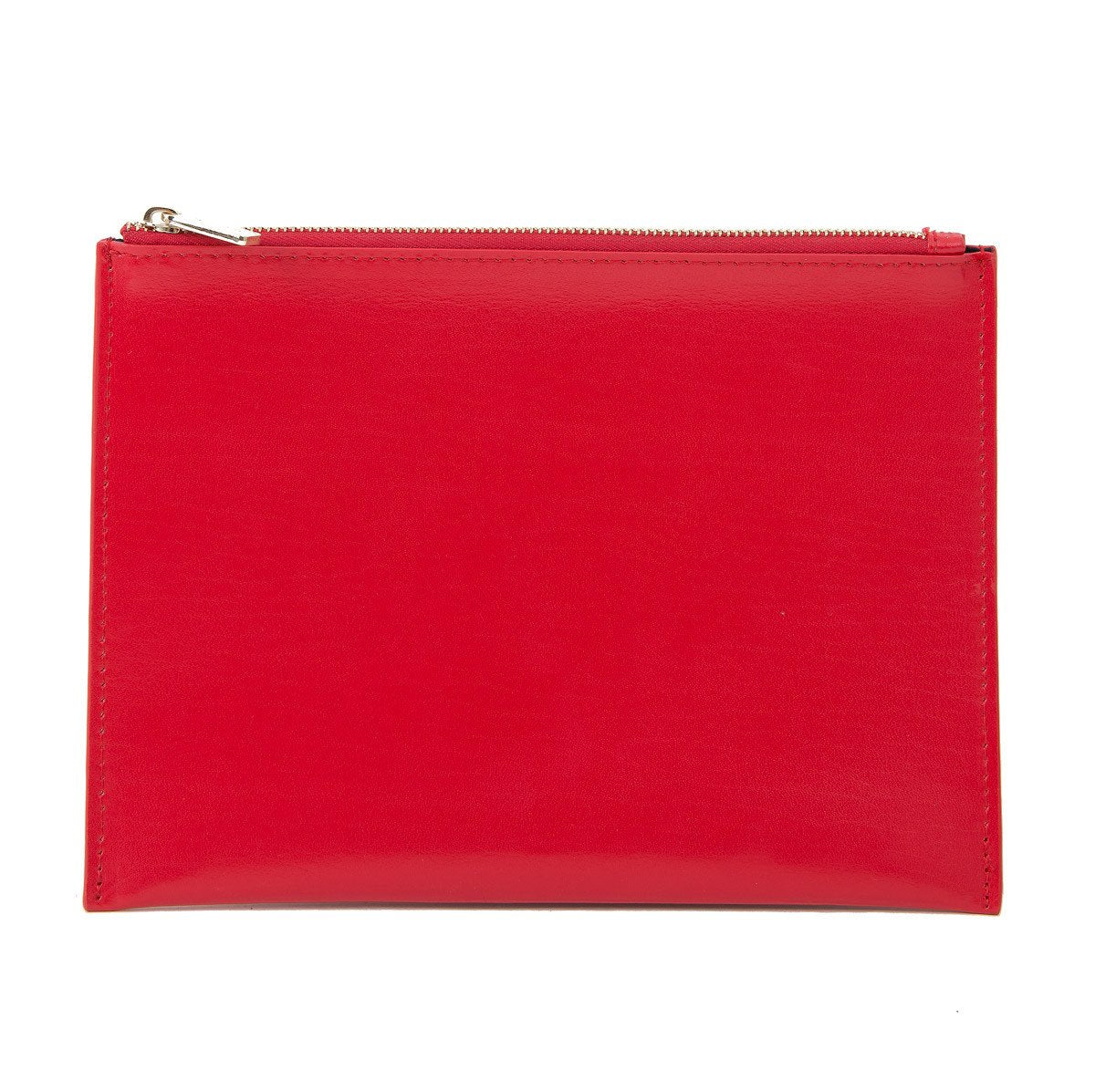 Paperthinks Recycled Leather Flat Zipper Pouch Scarlet Red | brandnode ...